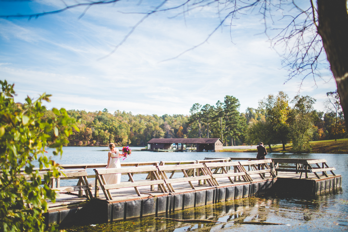 Sunset Wedding on Lake Wedington